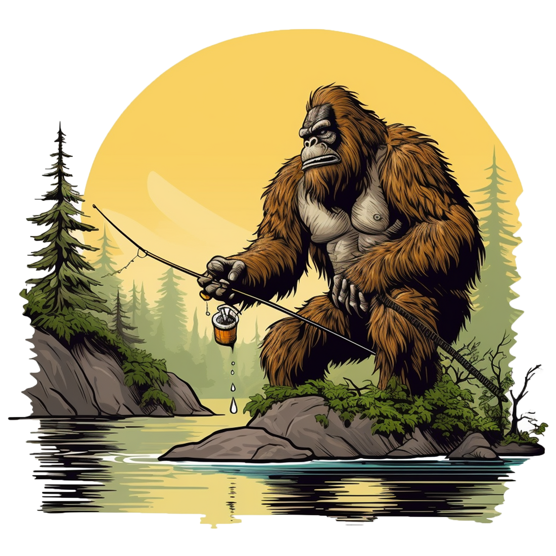 Bigfoot Fishing – 3 Boxers Designs