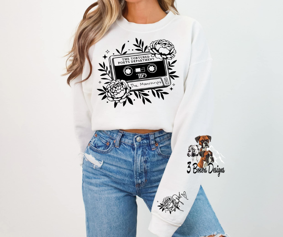 The Manuscript With Sleeve Accent (Black Ink) – 3 Boxers Designs